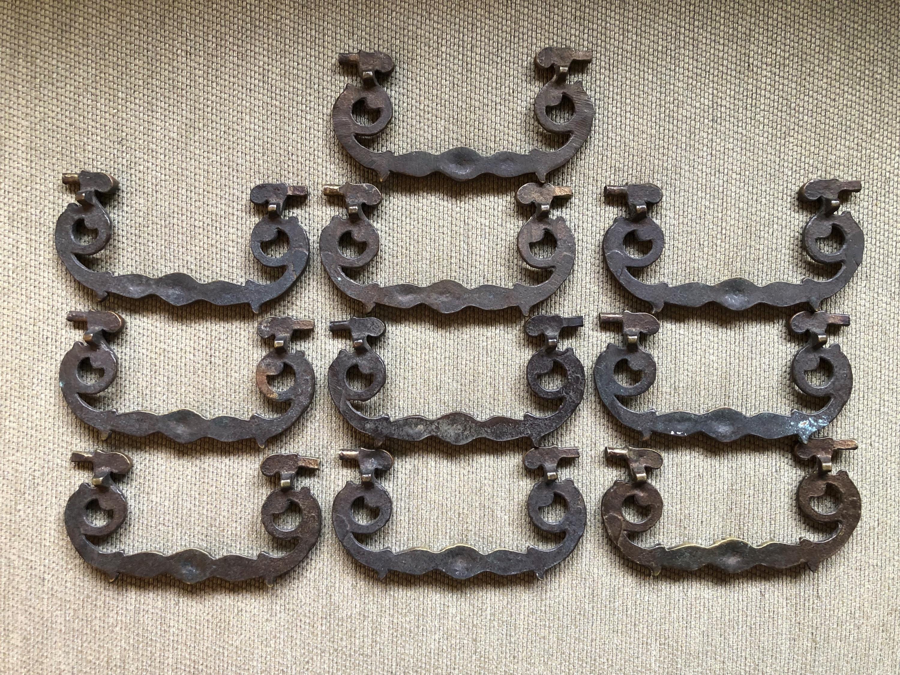 French Provincial Brass Drawer Pull With Rosettes, Victorian Dresser ...