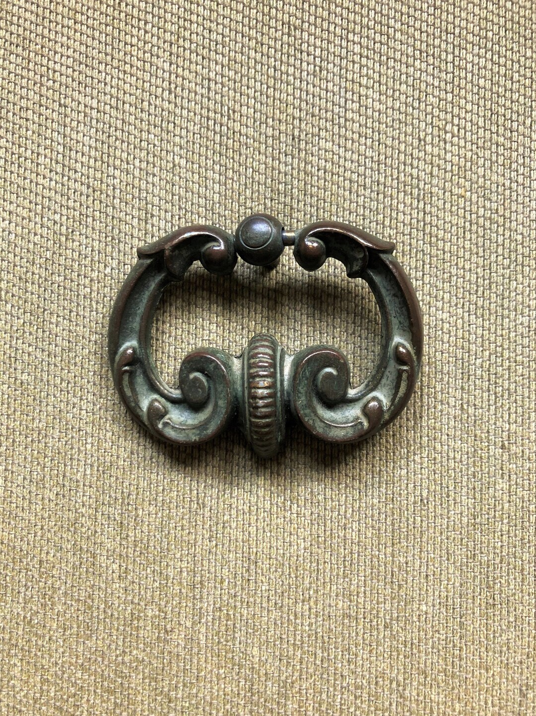 Vintage Victorian Brass Finish Drawer Pull, Gothic Dresser Pull ...