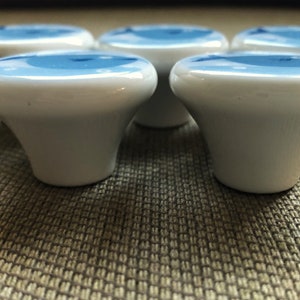 Vintage Ceramic Drawer Knobs Whale 5 AVAILABLE Blue White Whale Knobs, Fish Dresser Knobs ...