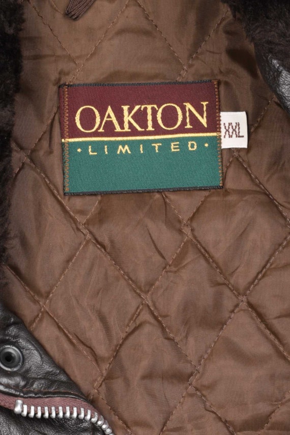 Oakton Limited brown leather aviator jacket - Gem
