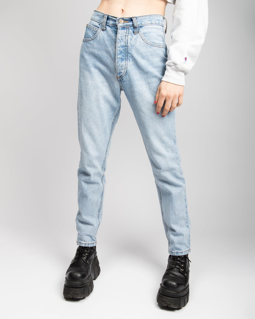 John Galt Faded Blue Jeans - Etsy