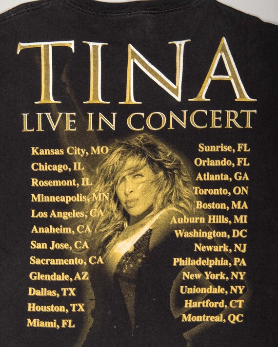 Tina Turner Black Short Sleeved Regular Fit T-shirt - Gem