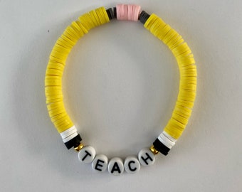 Teacher Appreciation Bracelet, Pencil Bracelet for Teacher, Teacher Bracelets, Teacher ...
