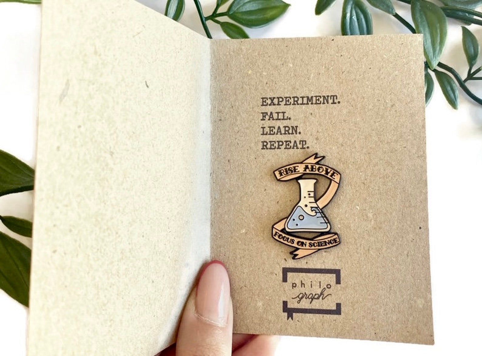 RISE ABOVE, Focus on Science Chemical Bottle Enamel Pin Science ...