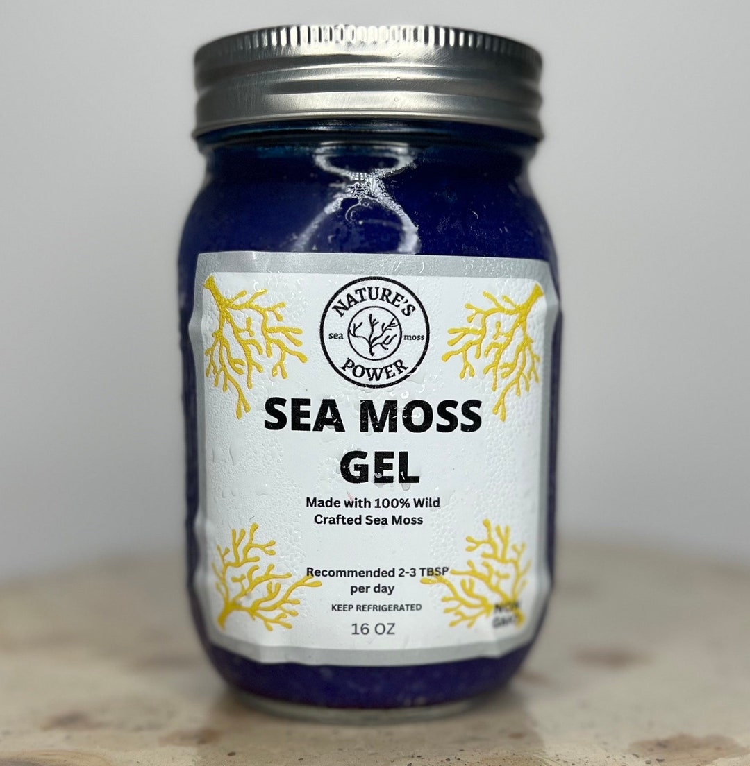 Blue Spirulina Sea Moss Gel, Premium Sea Moss Gel, Natural Superfood ...