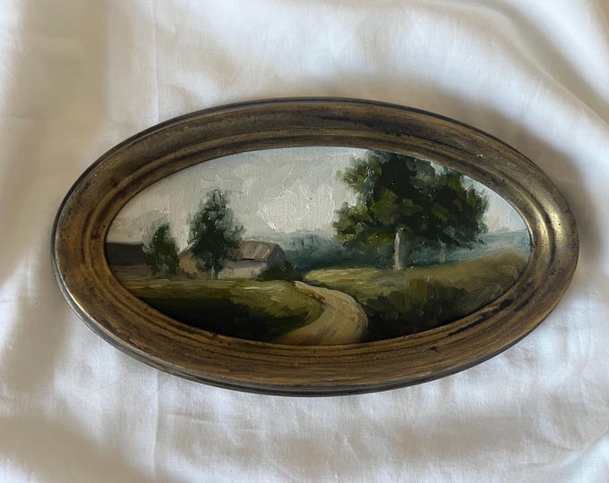 Moon Grazing - 7x9 Oval Reproduction of My Original Oil Painting - Etsy