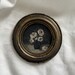 Small Round Framed Flowers Classical Watercolor, Tiny Art, Vintage ...