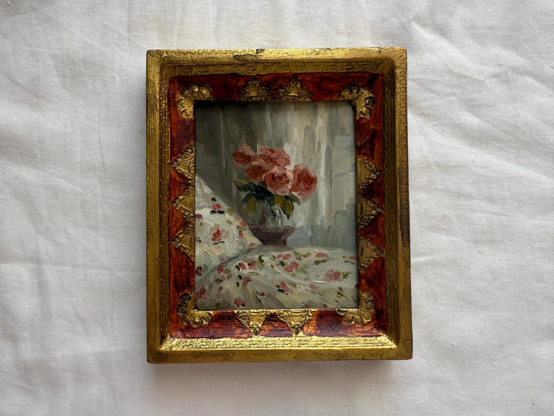 Original Scenery Oil Painting in a Handmade Ceramic Frame | Bedroom ...