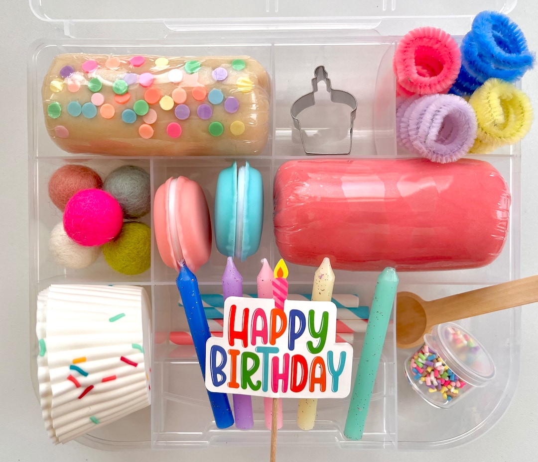 Happy Birthday Playdough Kit Birthday Cake Playdough Kit - Etsy