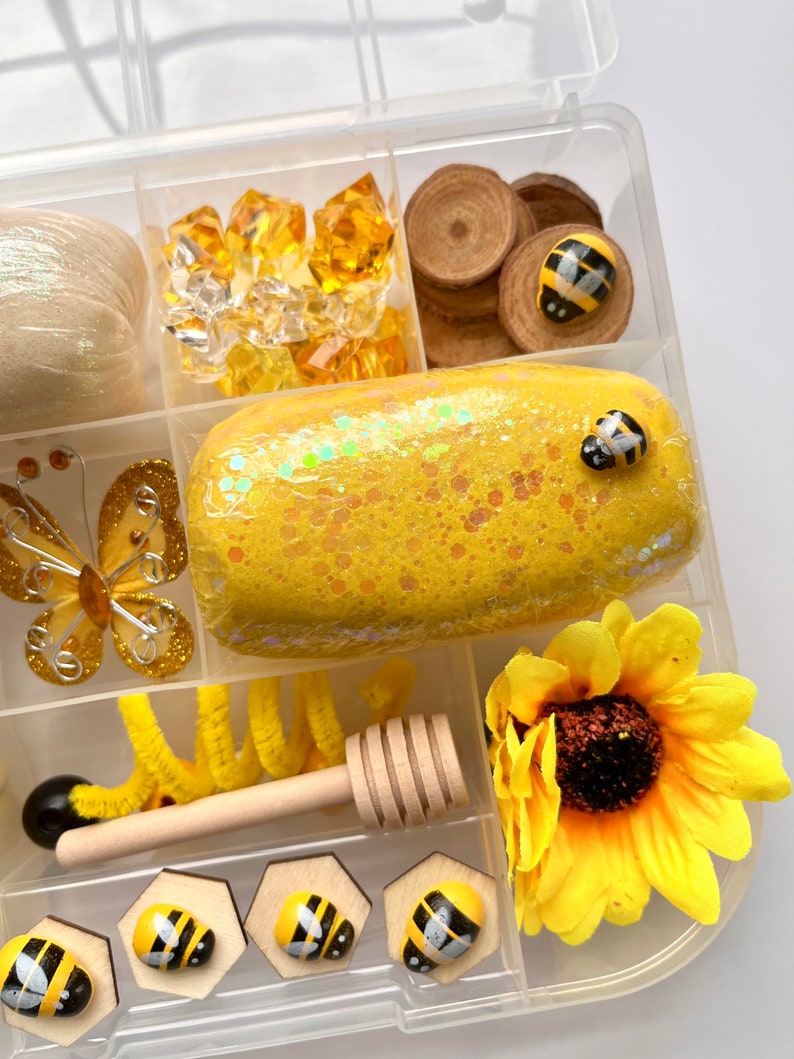 Bumble Bee Playdough Kit Bee Sensory Kit Bee Playdough Kit - Etsy