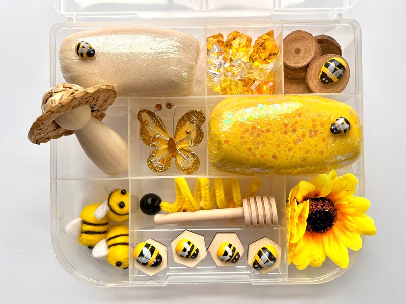 Bumble Bee Playdough Kit Bee Sensory Kit Bee Playdough Kit - Etsy