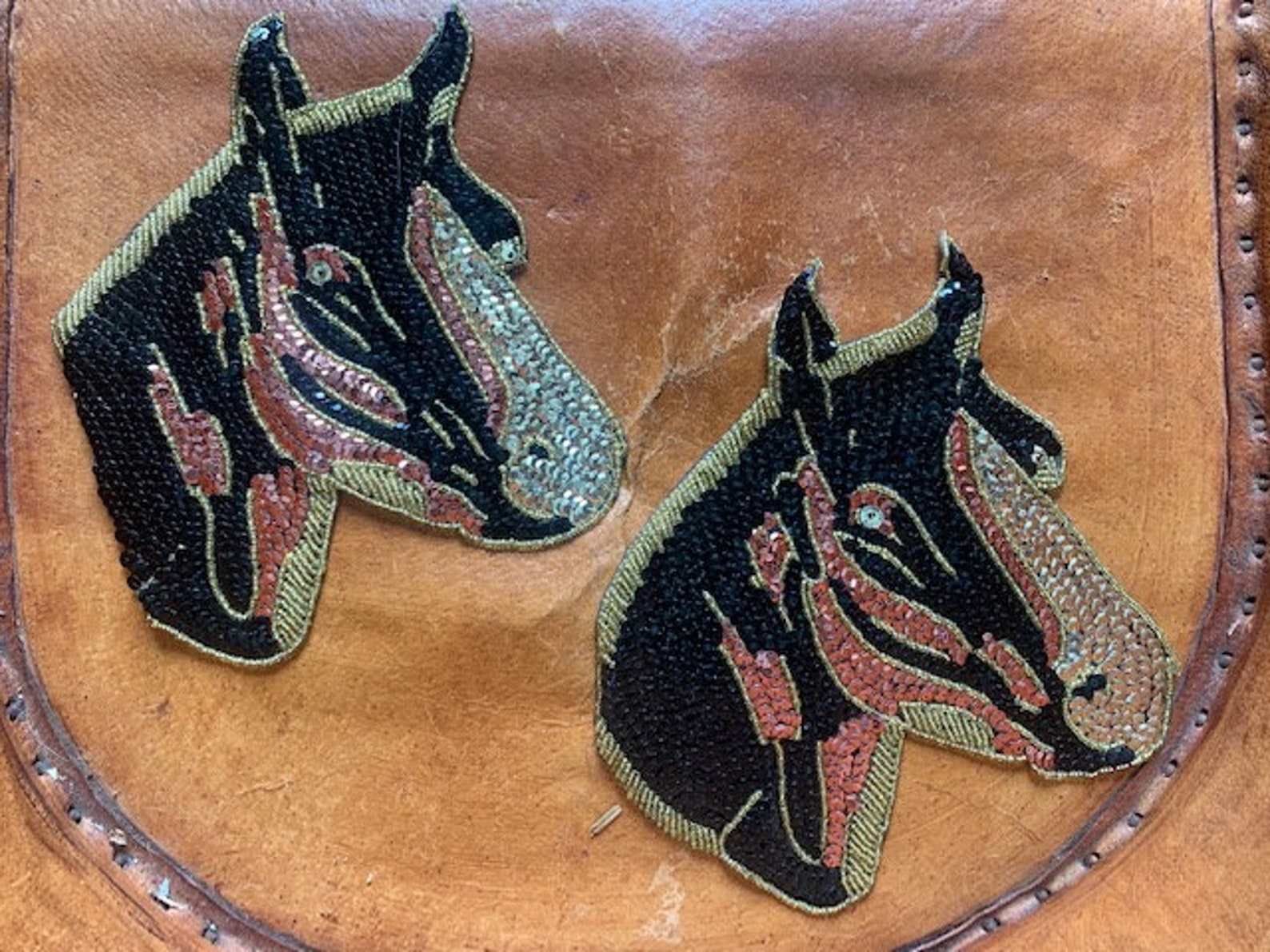2 Large Horse Head Sequin Patches Embellishments - Etsy