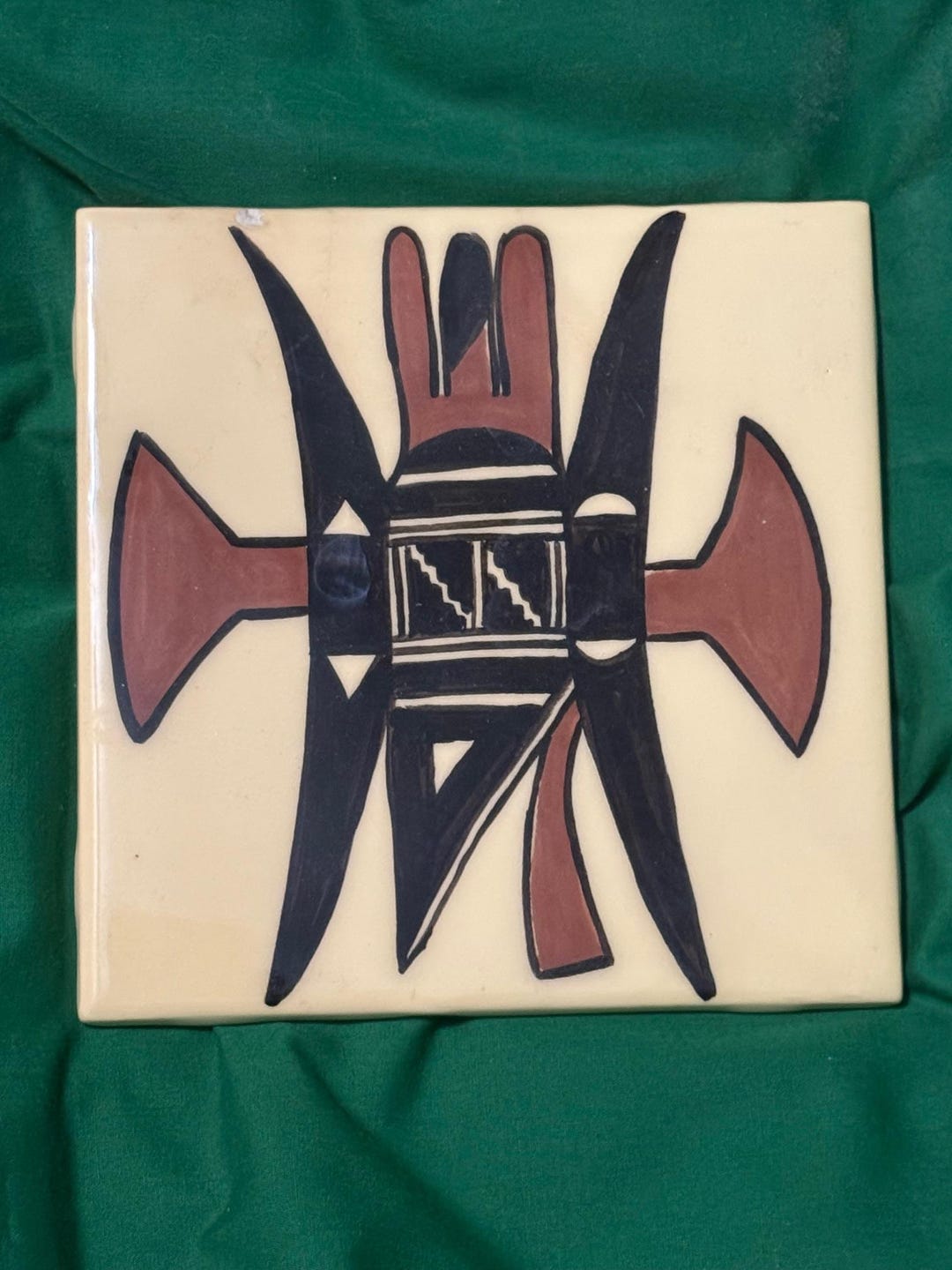 Anasazi Sikyatki Polychrome Design Style Painted Tile by Monica King - Etsy
