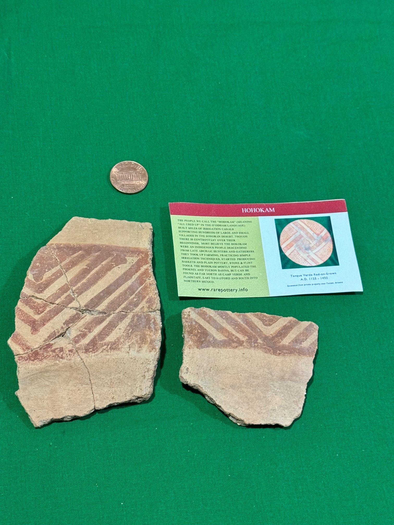 Prehistoric Hohokam Native American Pottery Shard Artifact Arizona ...