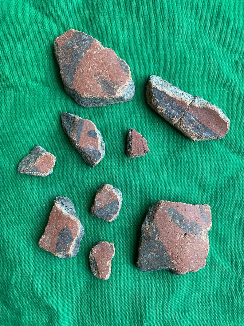 Prehistoric Pottery Shard Salado Pinto Polychrome Rare Black on ...