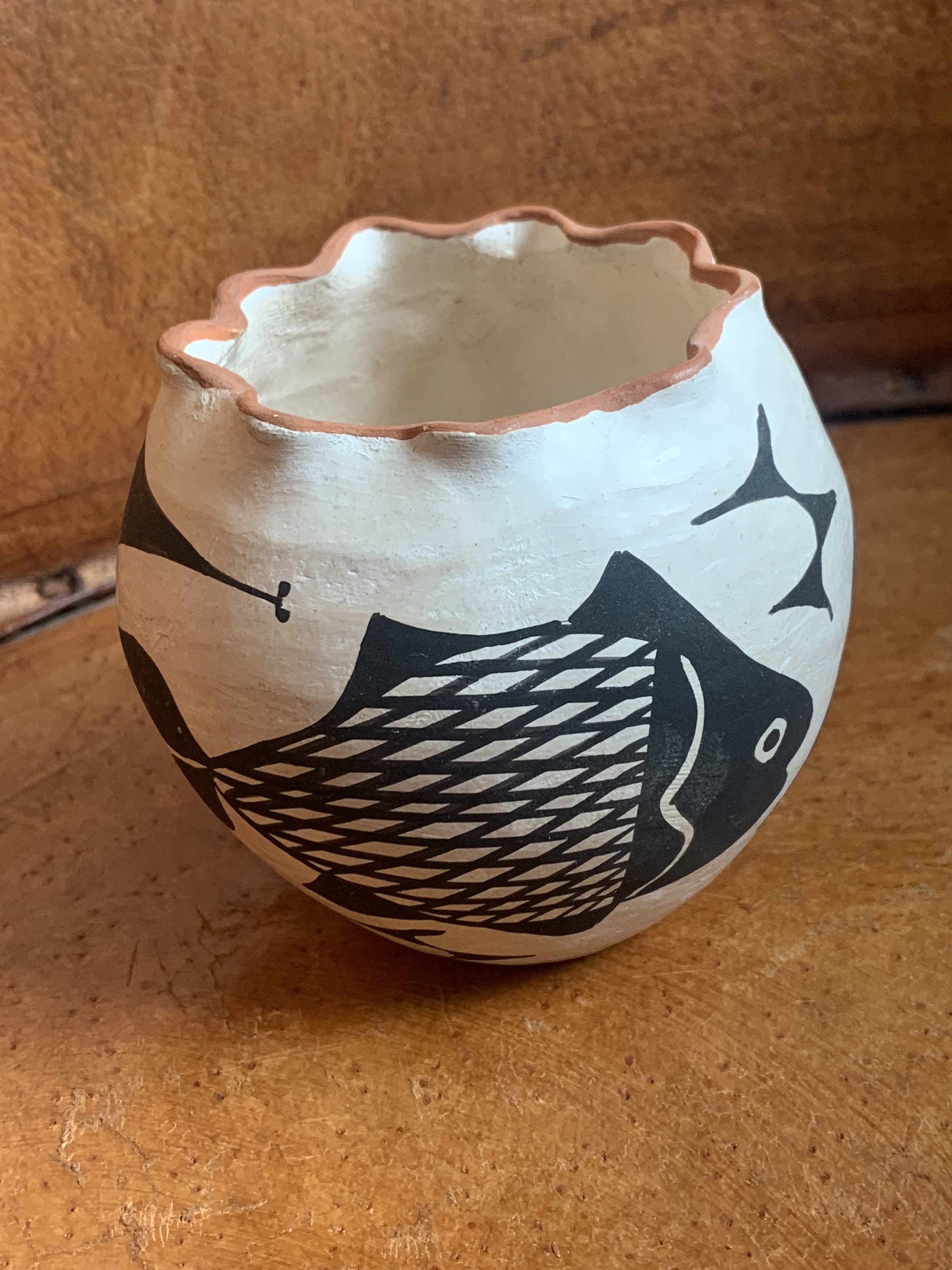 Native American Acoma Pueblo Polychrome Vessel Pot by Rita Malie - Bear ...