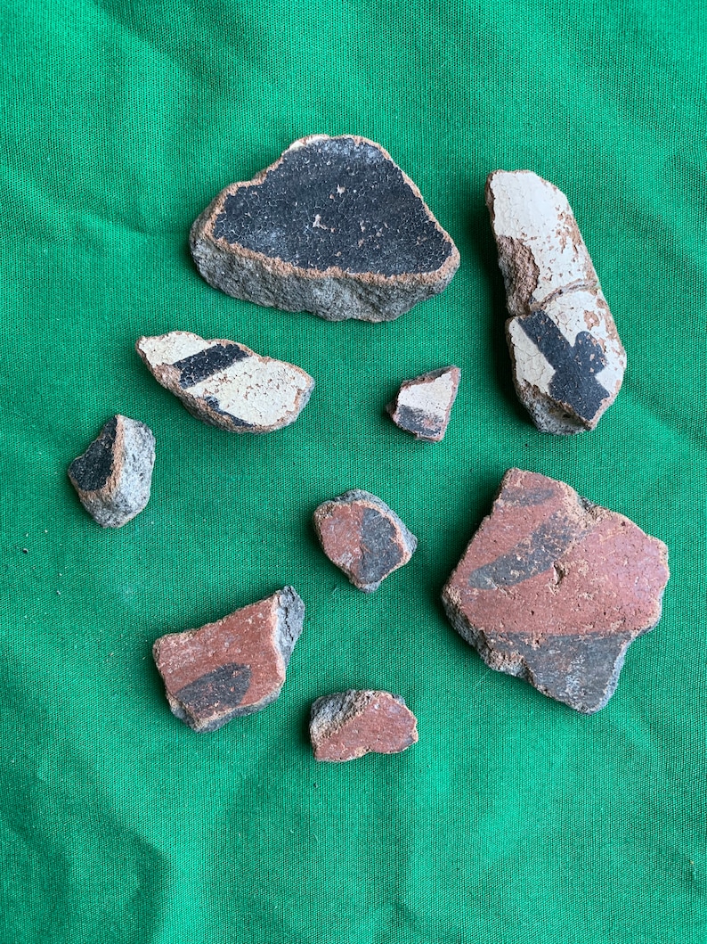 Prehistoric Pottery Shard Salado Pinto Polychrome Rare Black on ...