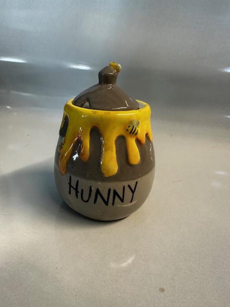 Grey Ceramic Honey Hunny Dripping Pot - Etsy