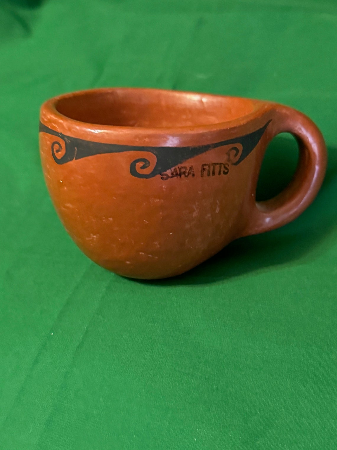 Vintage Native American Hopi Pueblo Sichomovi Black-on-red Cup by Anita ...