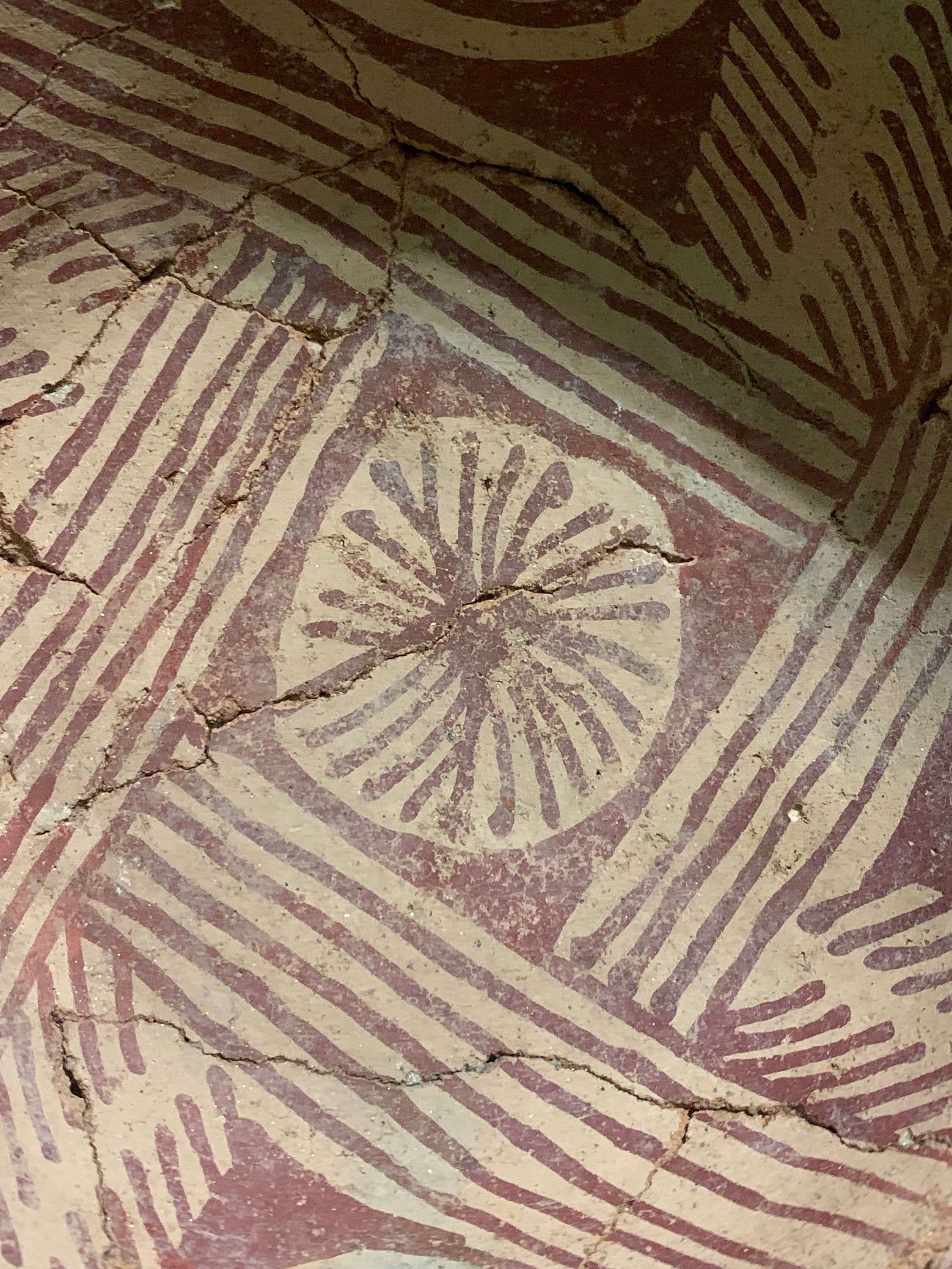 Native American Prehistoric Hohokam Santa Cruz Red On Buff Helmet Bowl