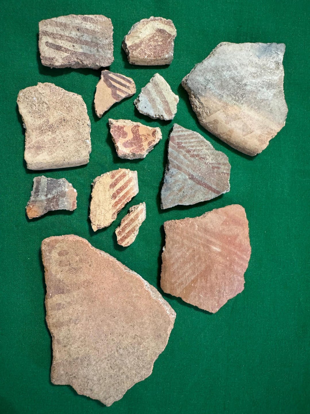12 Prehistoric Hohokam Rincon Red-on-brown Native American Pottery ...