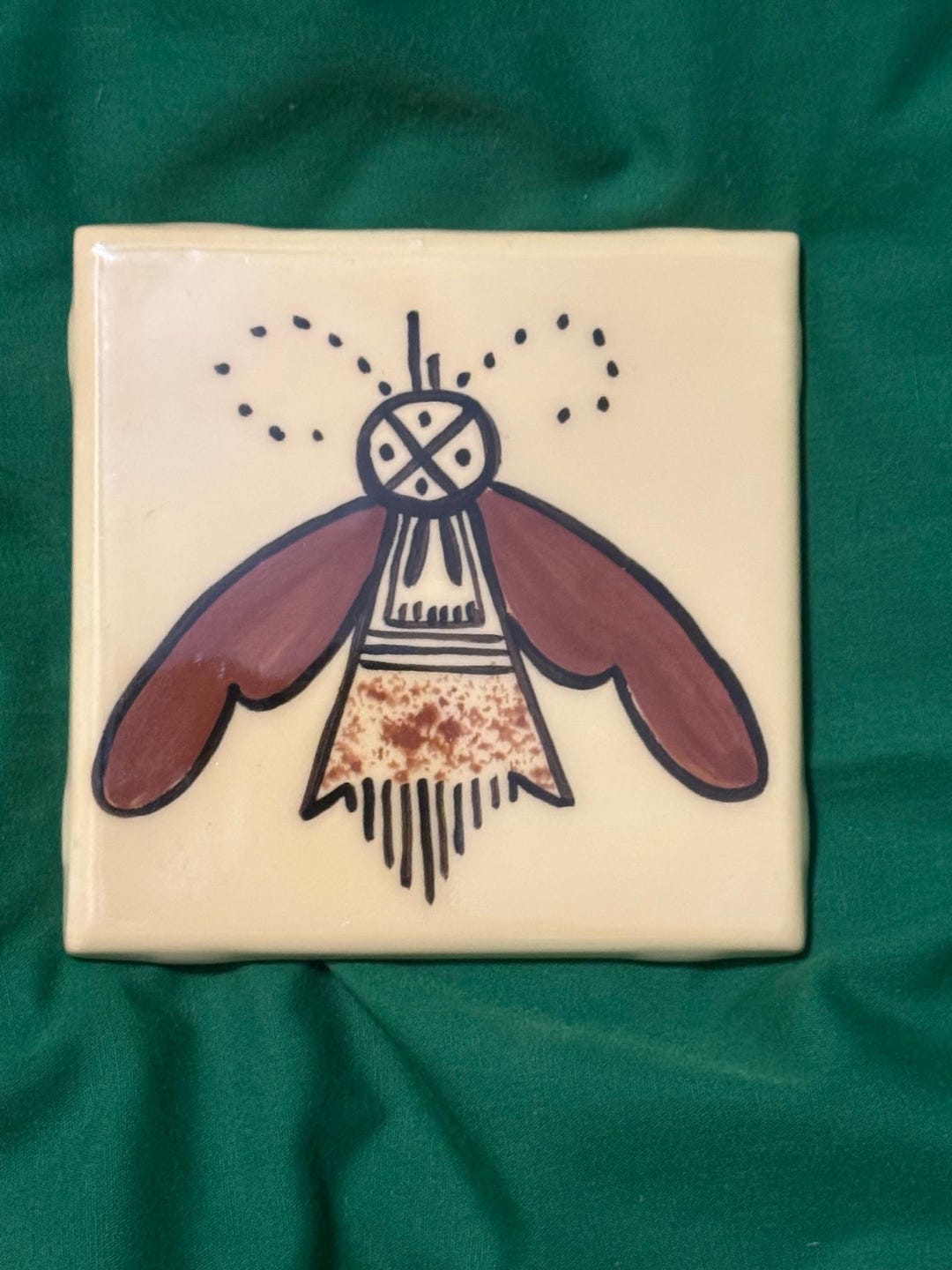 Anasazi Sikyatki Polychrome Design Style Painted Tile by Monica King - Etsy