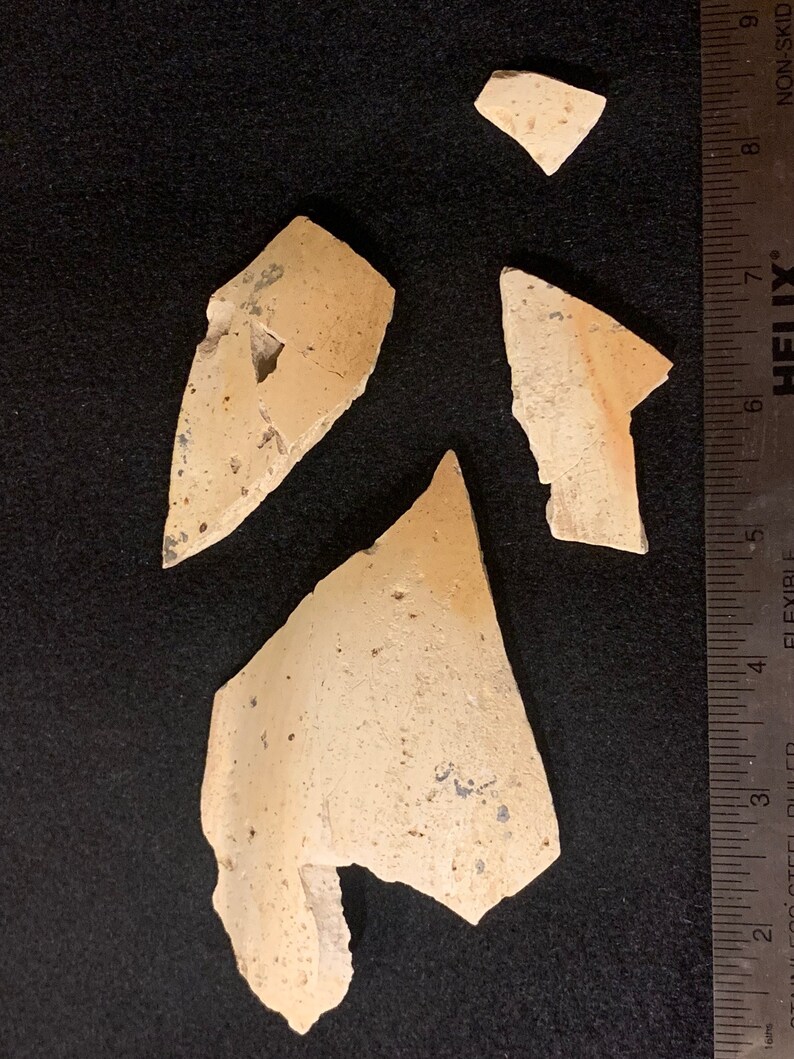 Prehistoric Anasazi Jeddito Black-on-yellow Splatter Bowl Shards Native ...