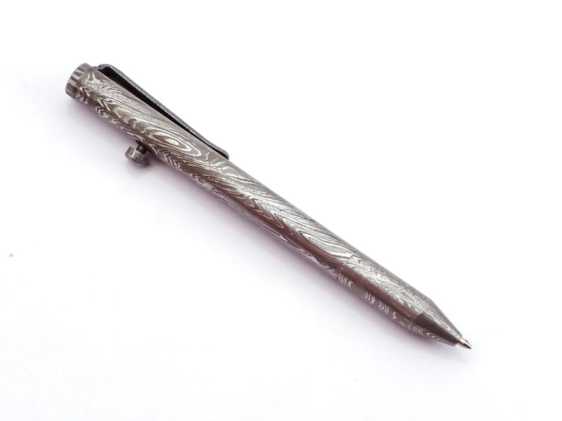 Art Work Custom Hand Forged Damascus Steel Ballpoint Pen Including Gift ...