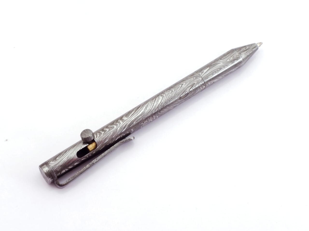 Art Work Custom Hand Forged Damascus Steel Ballpoint Pen Including Gift ...