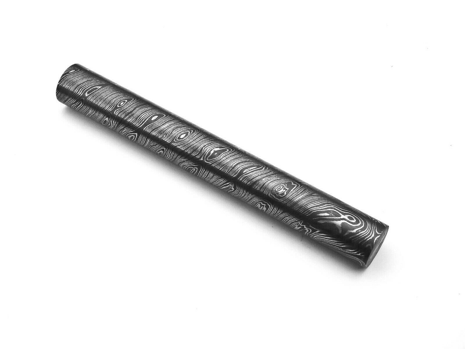 Handmade Damascus Steel Round Rod: Jewelry Making Metalwork (200x23mm ...