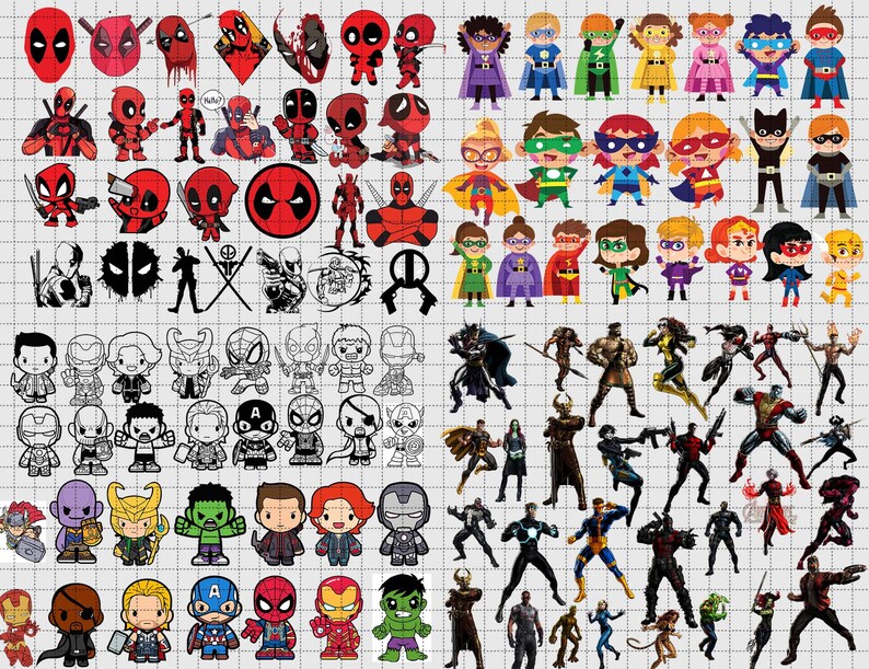 3500 Marvel Characters SVG for Cricut and Silhouette - Etsy UK