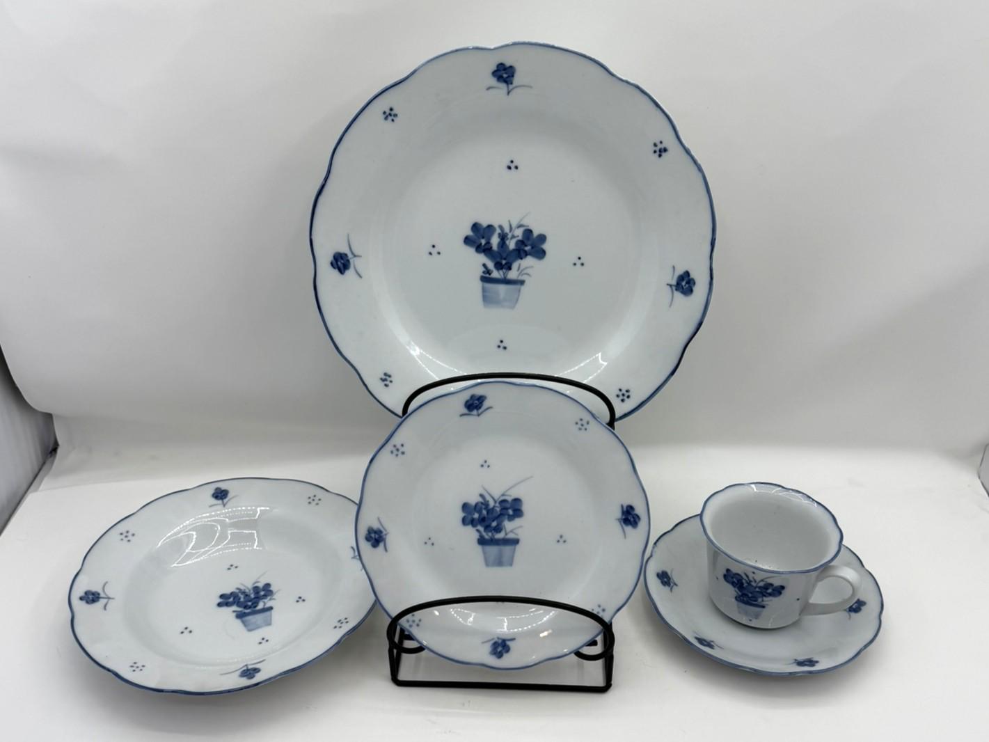 Vintage BIA Cordon Bleu Plate: Hand-painted Blue Floral Cottagecore ...