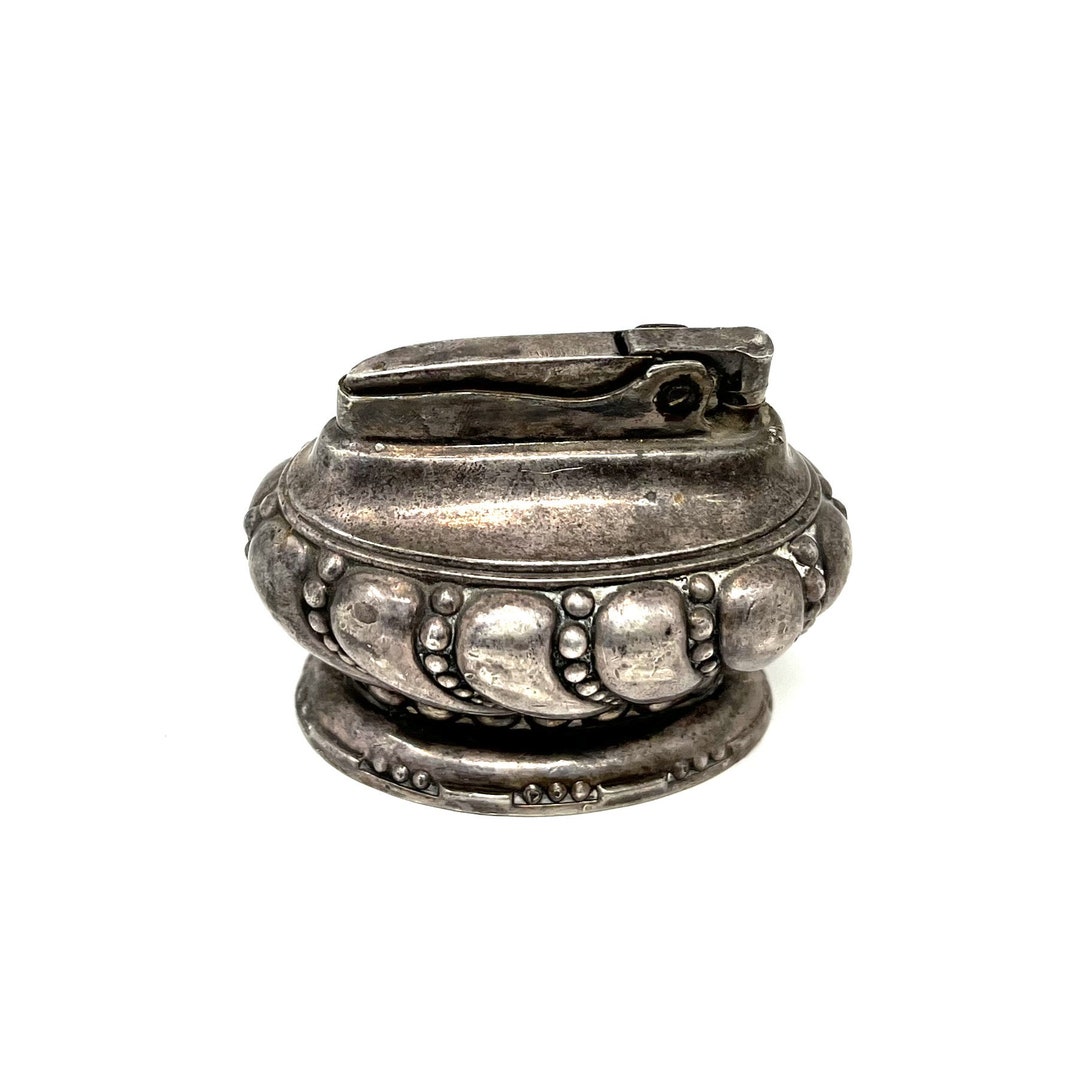 Vintage Ronson Crown Silverplate Table Lighter, Mid-century Art Deco ...