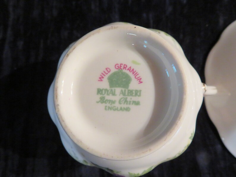 Vintage Wild Geranium, Royal Albert, Made in England, Bone China, Tea ...