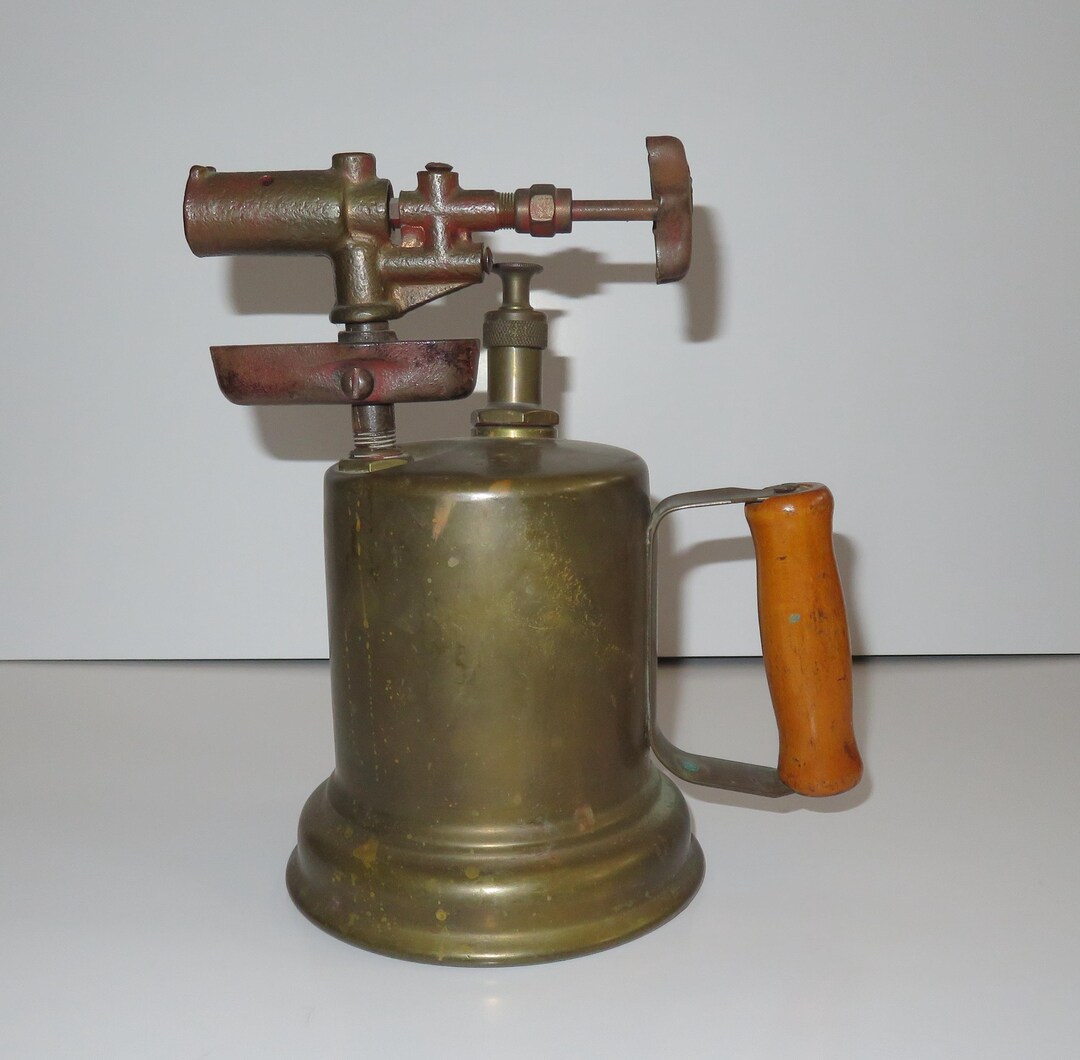 Antique Welding Blow Torch, Great Patina, Brass and Red, 100A, All ...