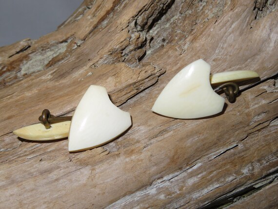 Vintage Bone Inuit Cufflinks , 1970s, Unique, Stunnin… - Gem