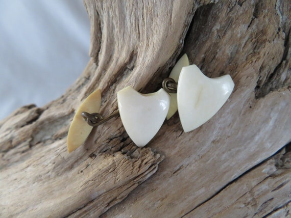 Vintage Bone Inuit Cufflinks , 1970s, Unique, Stunnin… - Gem