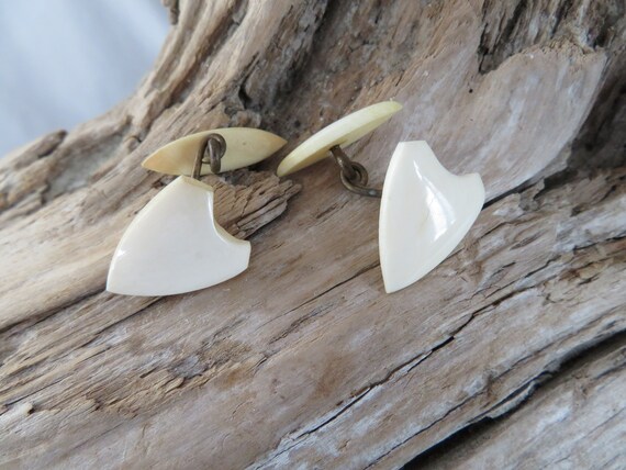 Vintage Bone Inuit Cufflinks , 1970s, Unique, Stunnin… - Gem