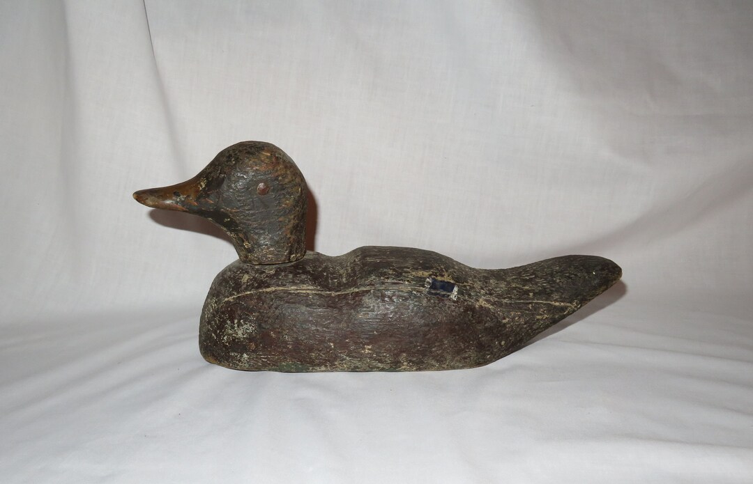 Antique Wood Duck Decoy, to Resemble a Female Mallard, Incredible Piece ...