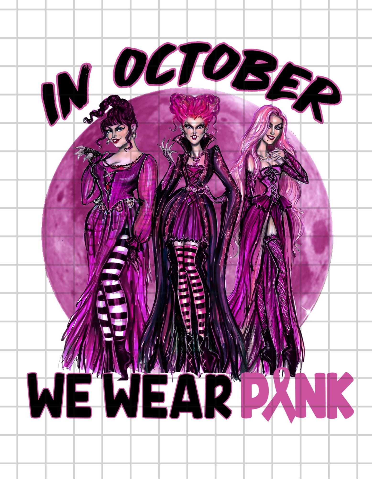 Hocus Pocus in October We Wear Pink PNG - Etsy