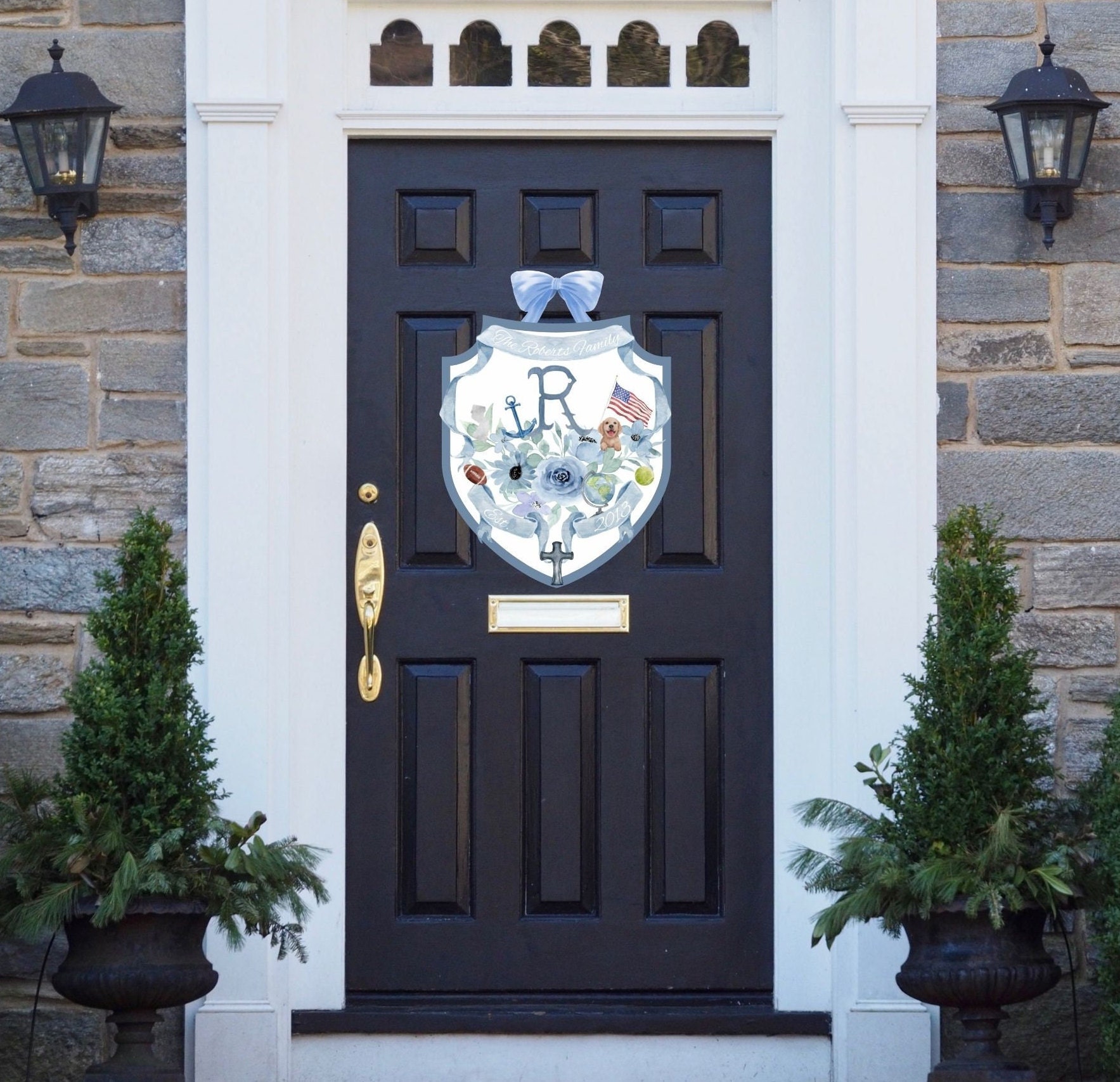 Family Crest Door Art Door Decor Heritage - Etsy