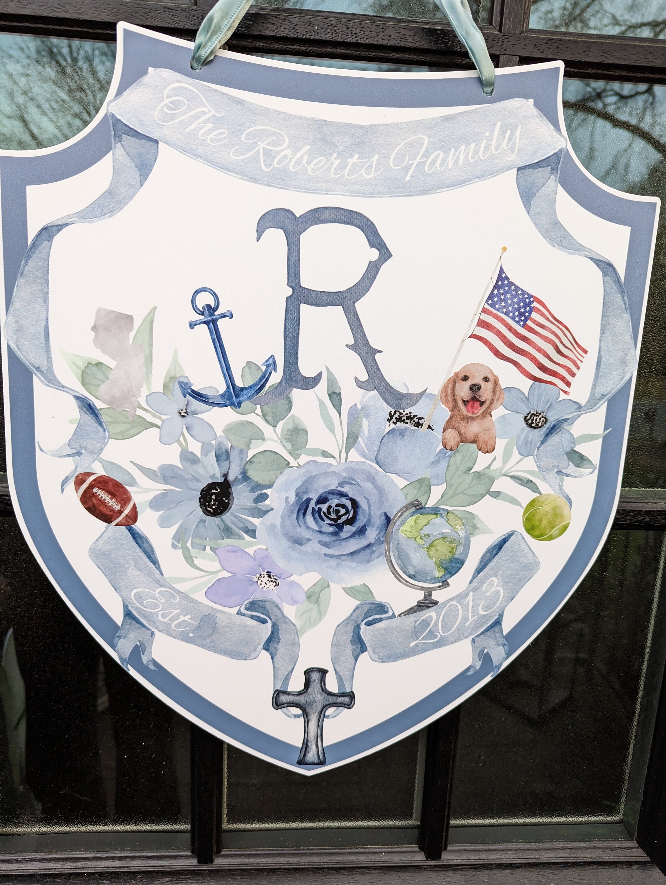 Family Crest Door Art Door Decor Heritage - Etsy