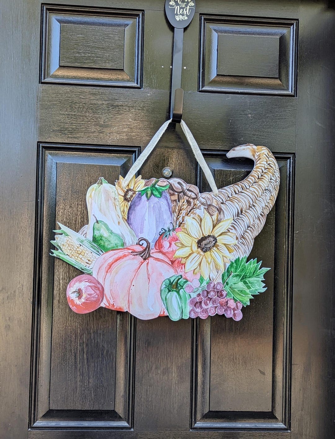 Cornucopia | Fall | Thanksgiving | Door Art - Etsy