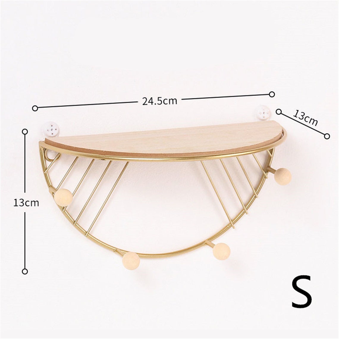 Half Circle Wall Shelf Simple Wall Storage Rack Wall Hook - Etsy