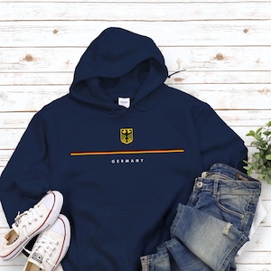 Germany Hoodie, Country Logo With Flag Deutschland Sweatshirt, Coat of ...