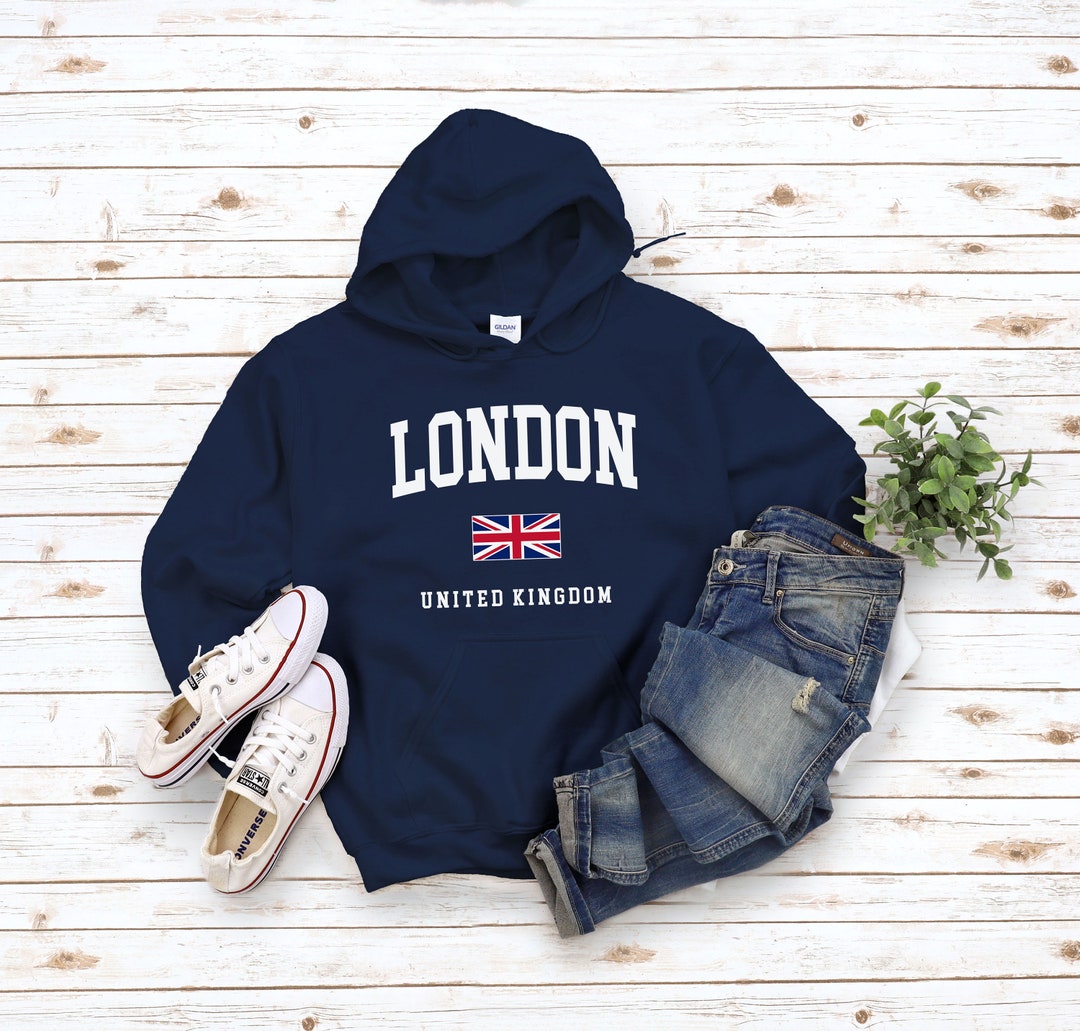 London Hoodie Sweatshirt, London Capital City of England Sweater ...