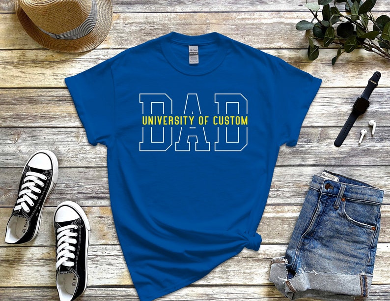 Custom Dad University Shirt, Custom College Tshirt, Dad Gift, Proud Dad ...