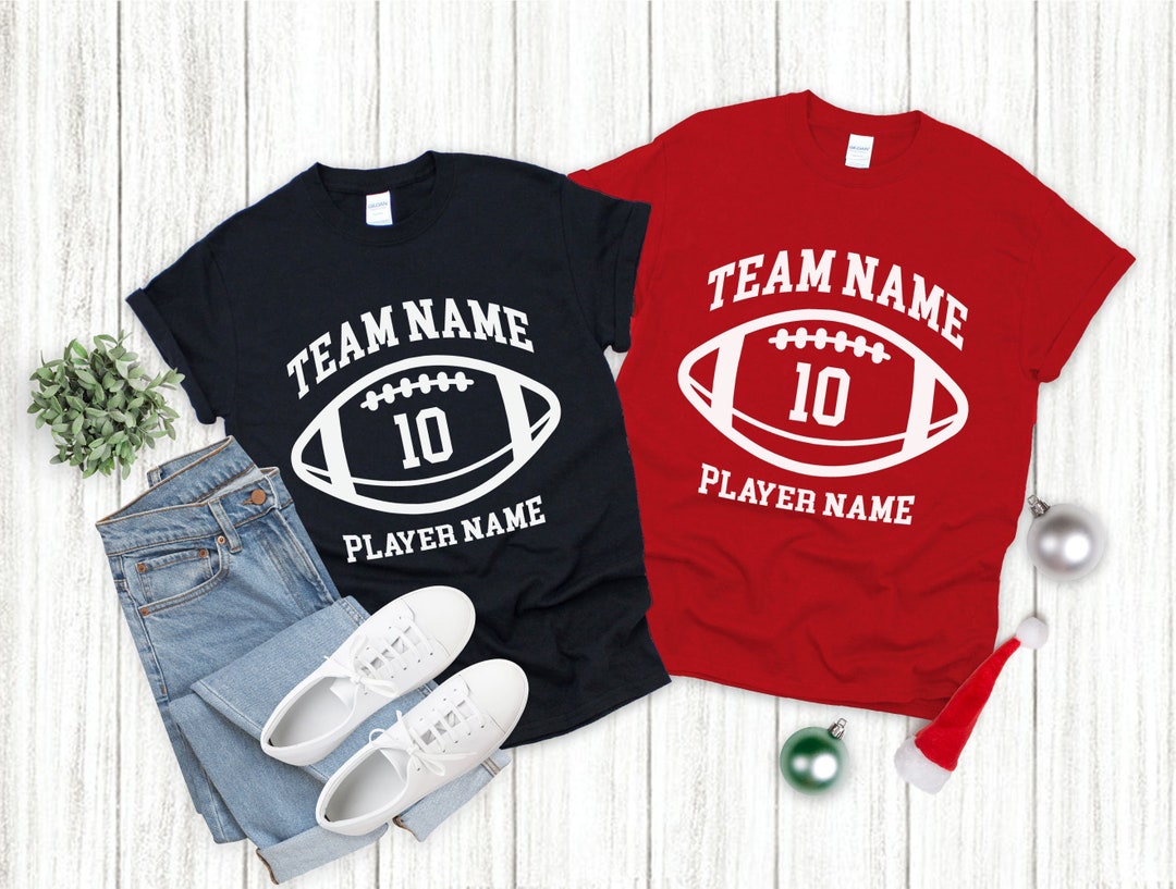 Custom Football Tshirt - Customized Team, Number and Player Name ...