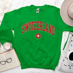 Switzerland Sweatshirt, Cool Comfort Switzerland Sweater, Switzerland ...