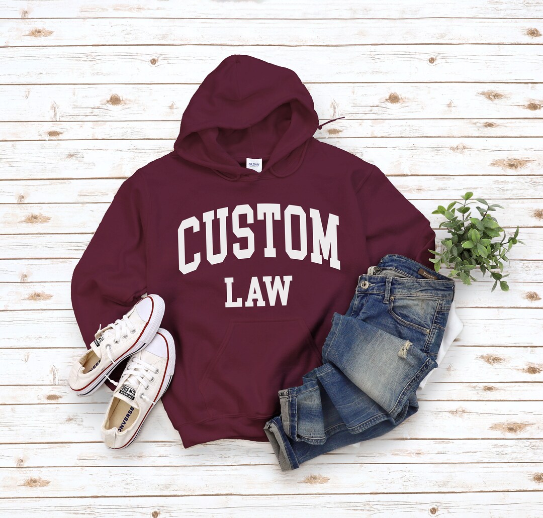 Custom Law School Hoodie for Law Student Graduation Law Sweatshirt Gift ...